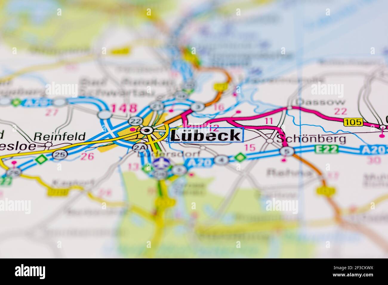 Lubeck on a map hi-res stock photography and images - Alamy