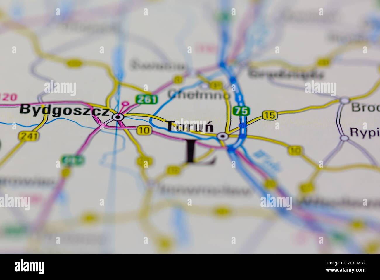 Torun on a map hi-res stock photography and images - Alamy