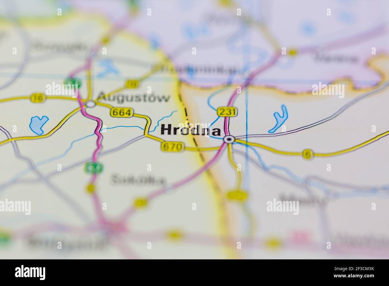 Hrodna Shown on a geography map or road map Stock Photo - Alamy