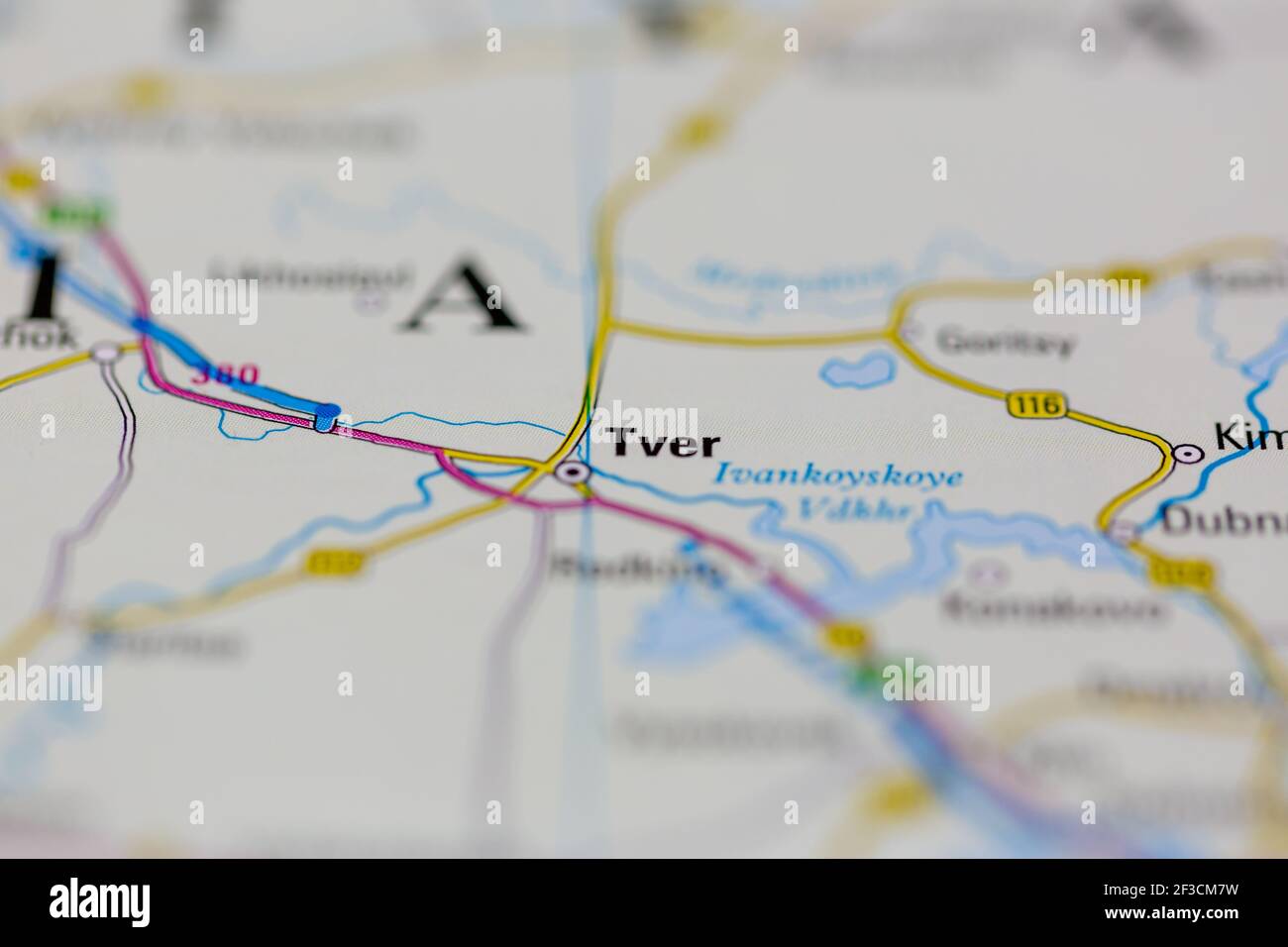 Tver Shown on a geography map or road map Stock Photo - Alamy