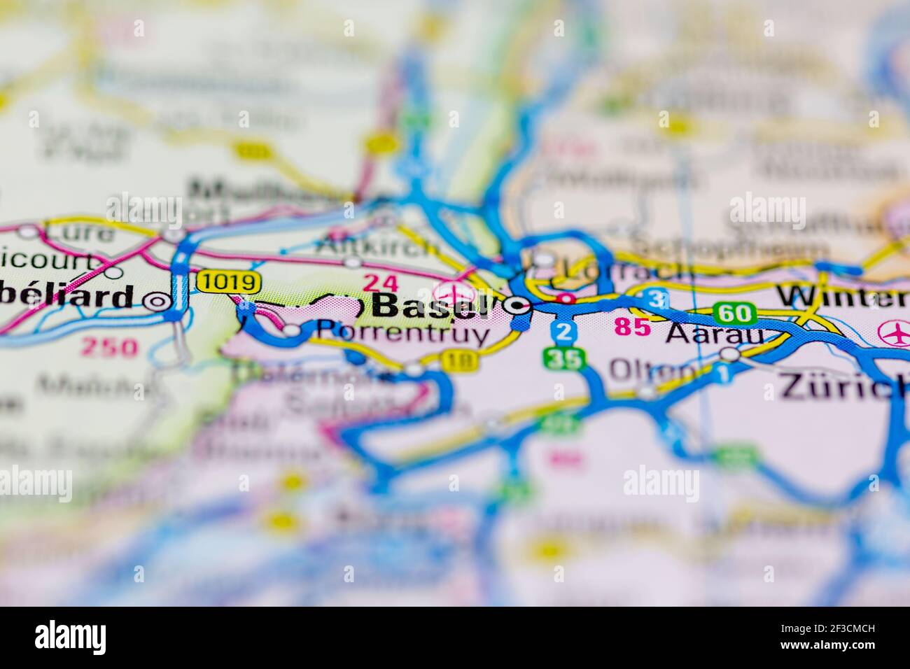 Map of basel hi-res stock photography and images - Alamy