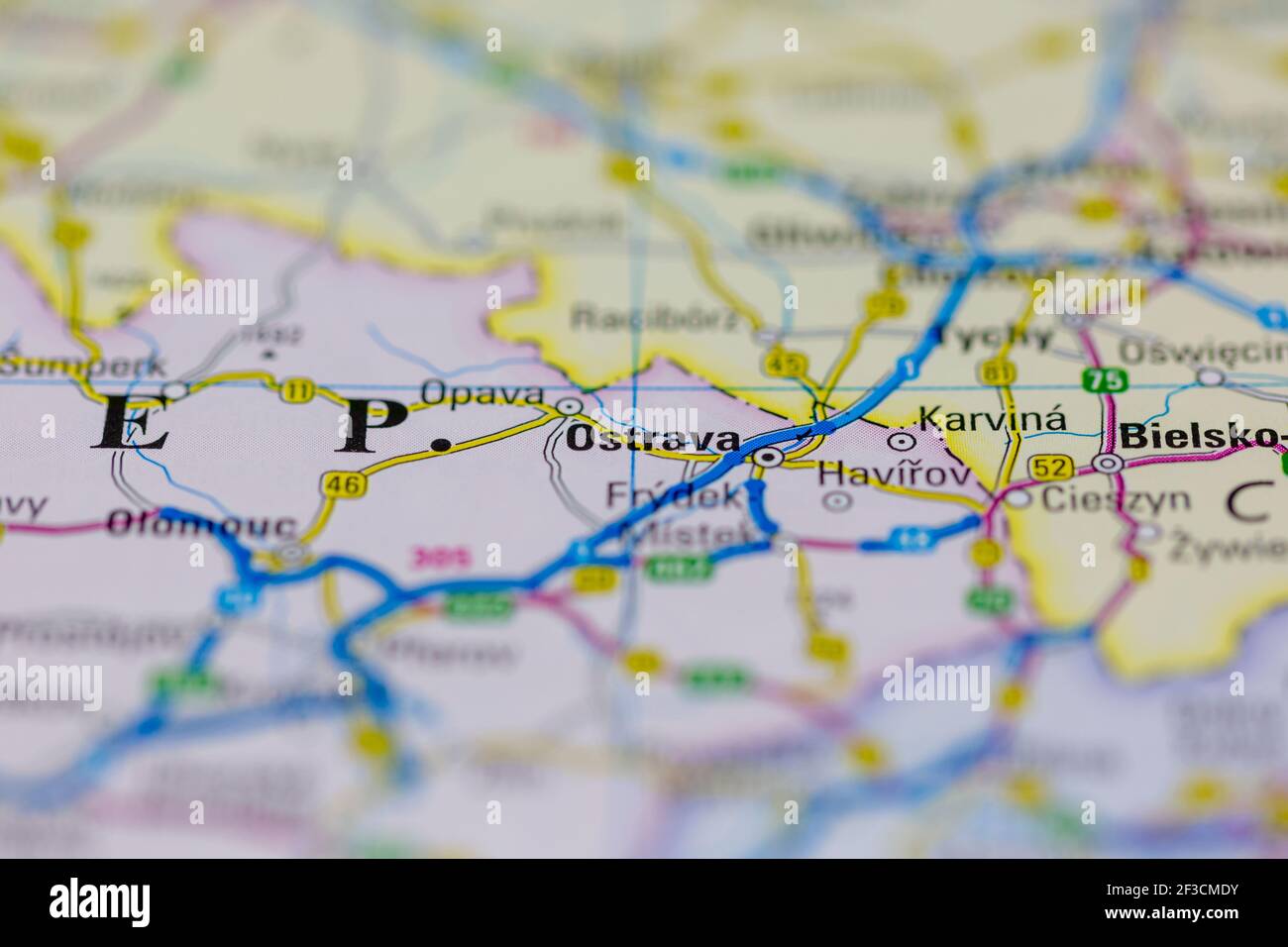 Map of ostrava hi-res stock photography and images - Alamy