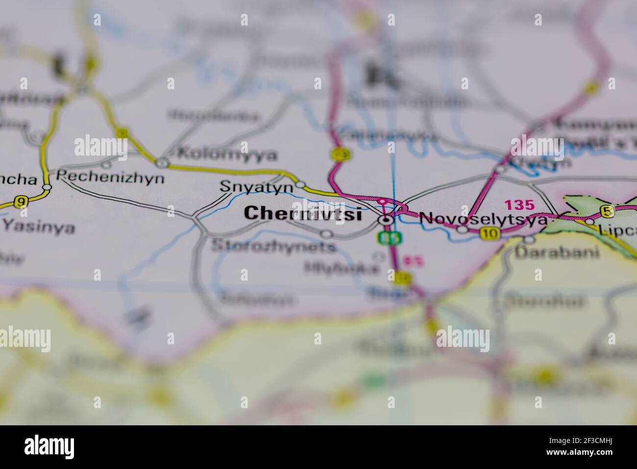 Chernivtsi Shown on a geography map or road map Stock Photo - Alamy