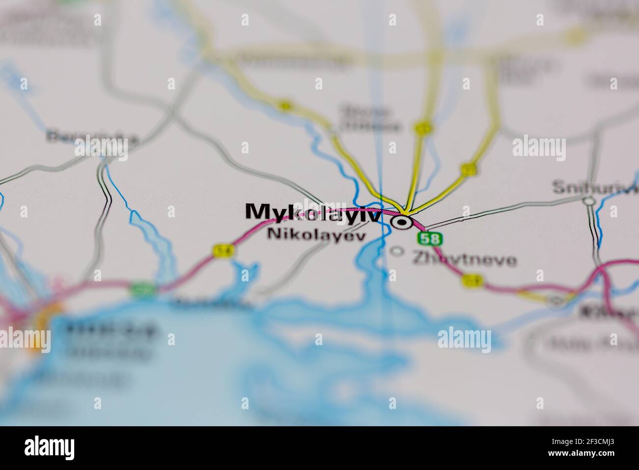 Mykolayiv Shown on a geography map or road map Stock Photo - Alamy