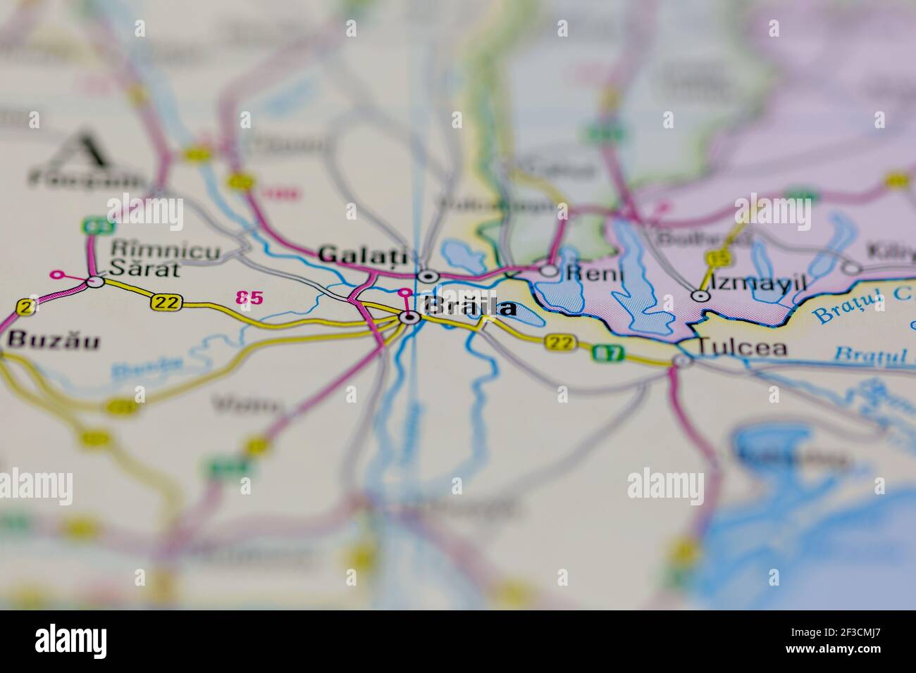 Braila Shown on a geography map or road map Stock Photo - Alamy