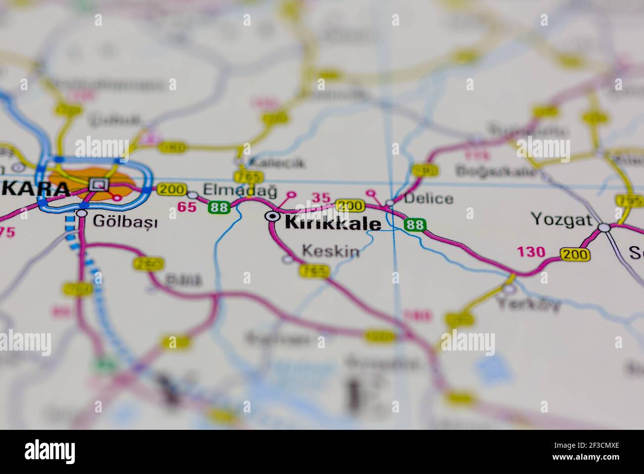 Kirikkale on a map hi-res stock photography and images - Alamy