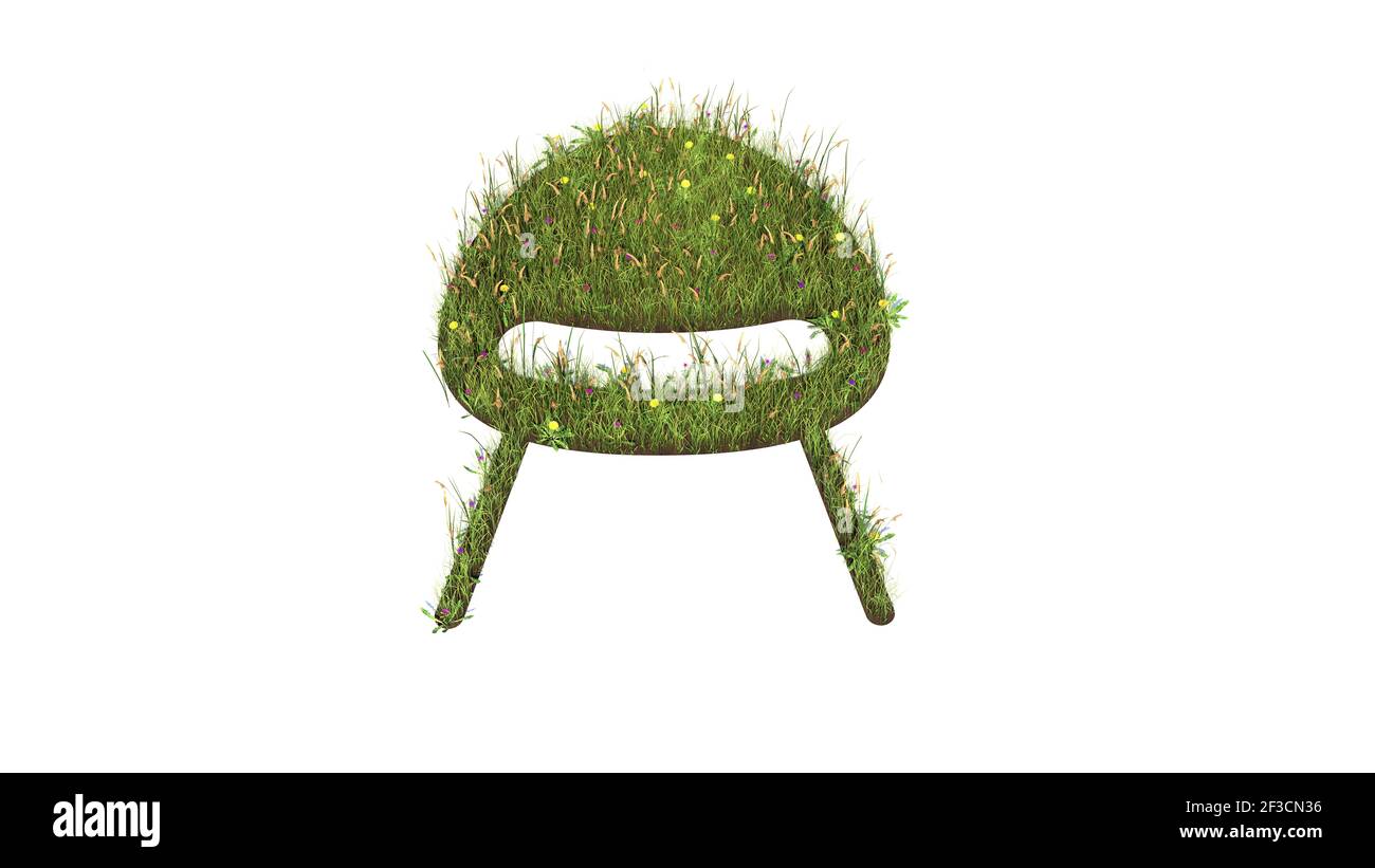 3d rendered grass field with colorful flowers in shape of symbol of ...