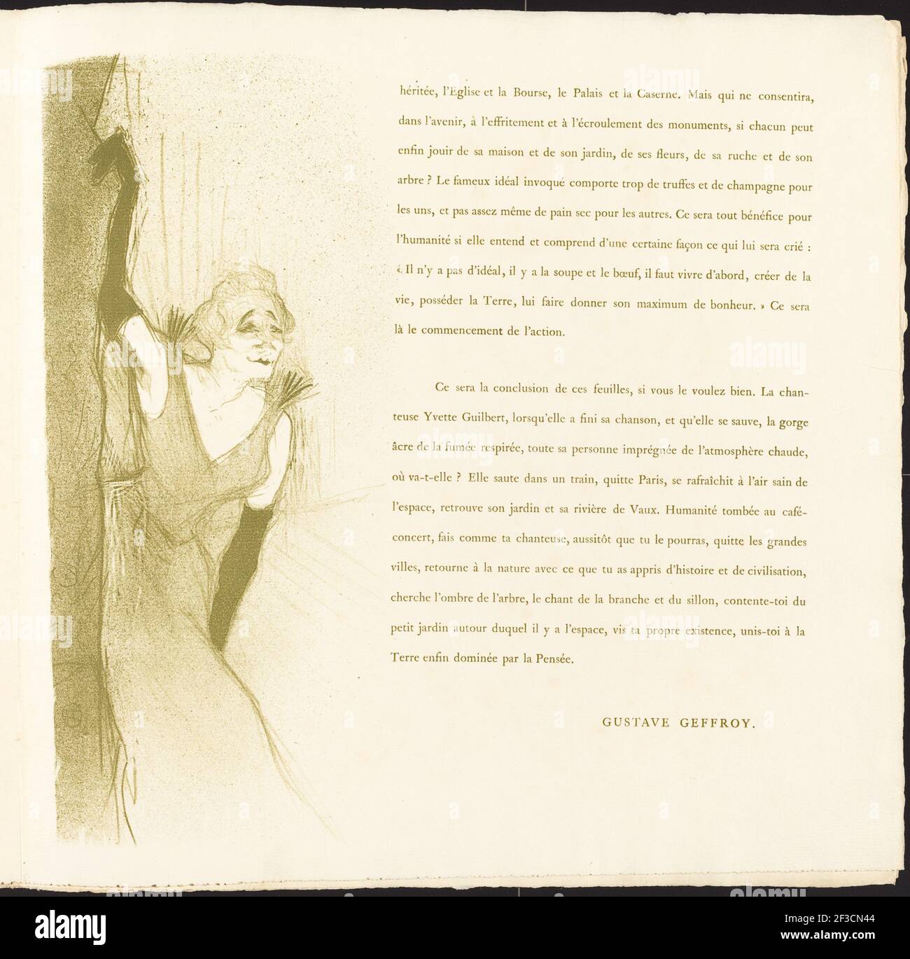 Yvette Guilbert, 1894 Stock Photo - Alamy