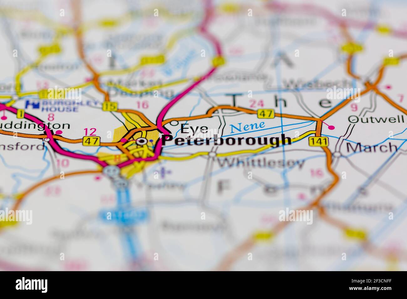 Peterborough Shown on a geography map or road map Stock Photo - Alamy