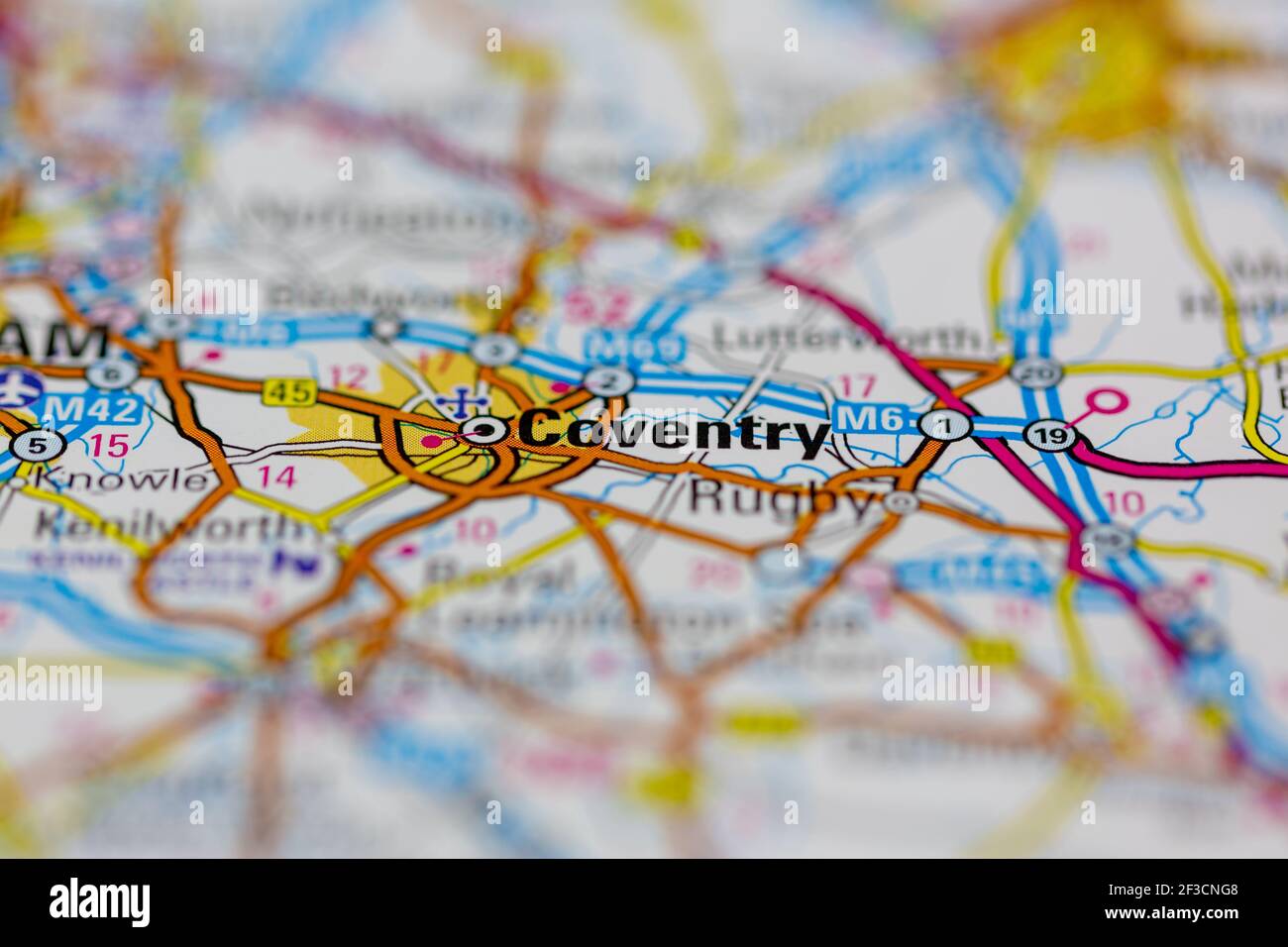 Coventry Shown on a geography map or road map Stock Photo - Alamy