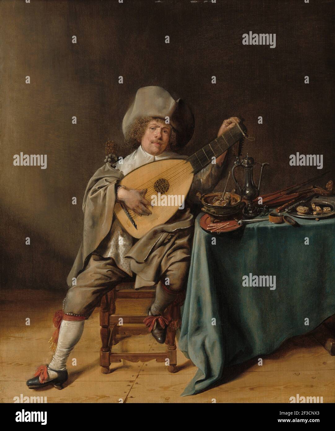 Self-Portrait as a Lute Player, c. 1637/1638 Stock Photo - Alamy