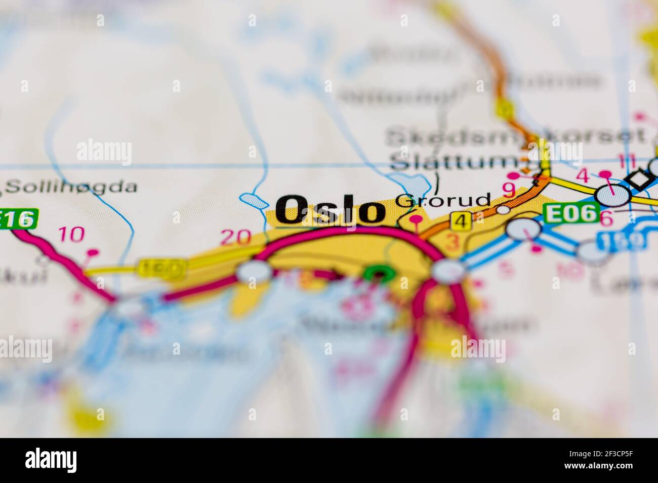 Oslo Shown on a geography map or road map Stock Photo - Alamy