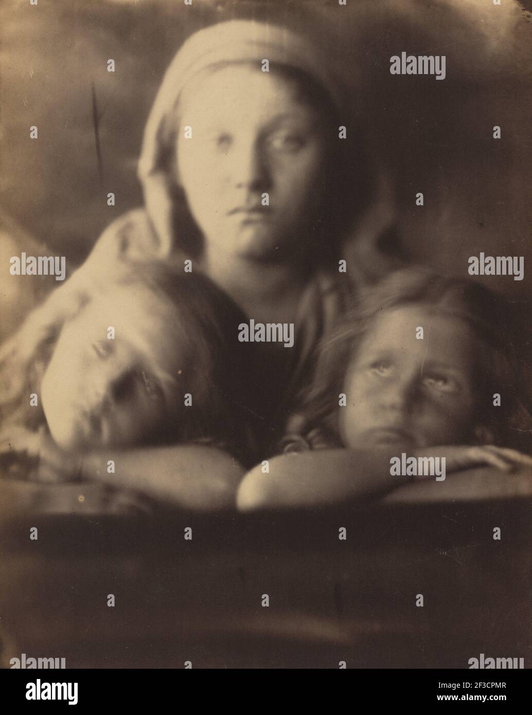 Mary Hillier and Two Children, 1864 Stock Photo - Alamy