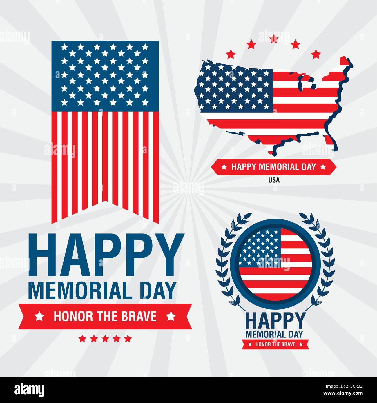 memorial day emblems Stock Vector Image & Art - Alamy