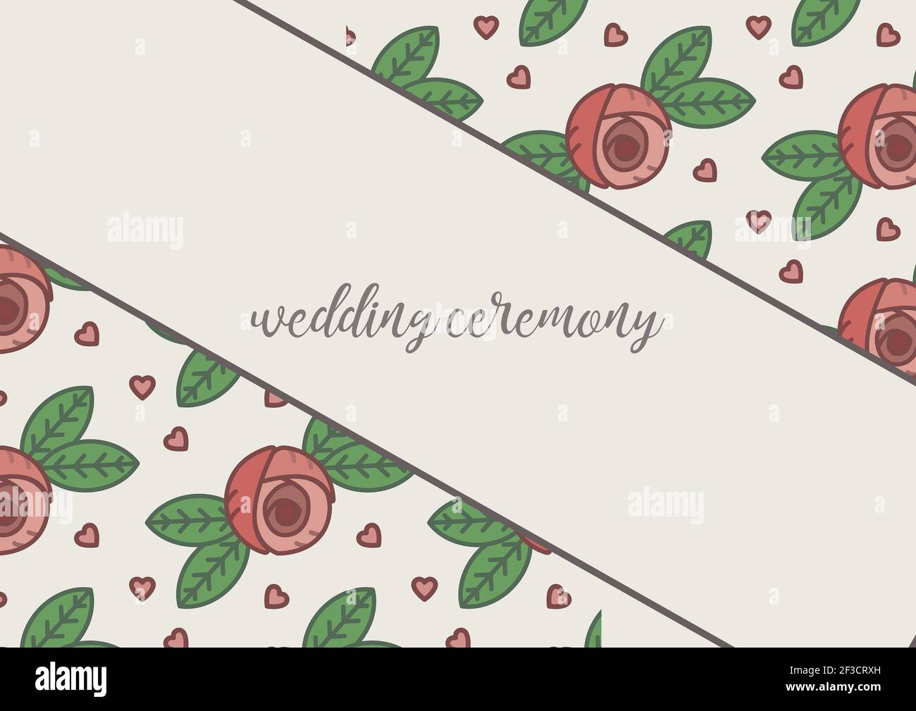 Digitally generated image of wedding ceremony text against floral ...