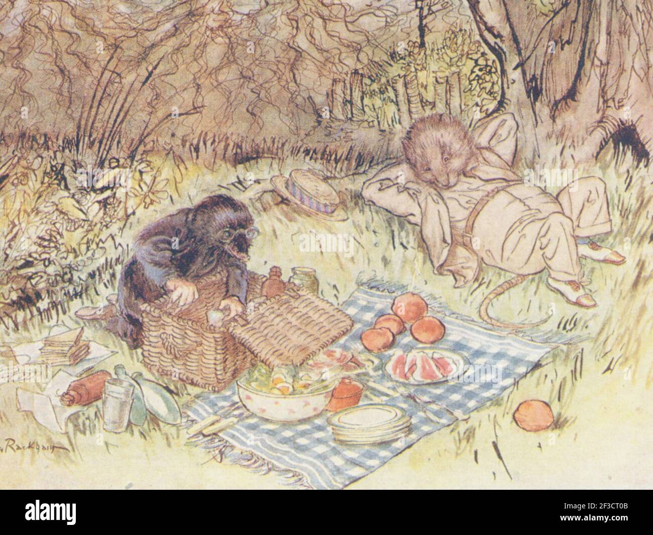 wind in the willows arthur rackham illustration Stock Photo - Alamy