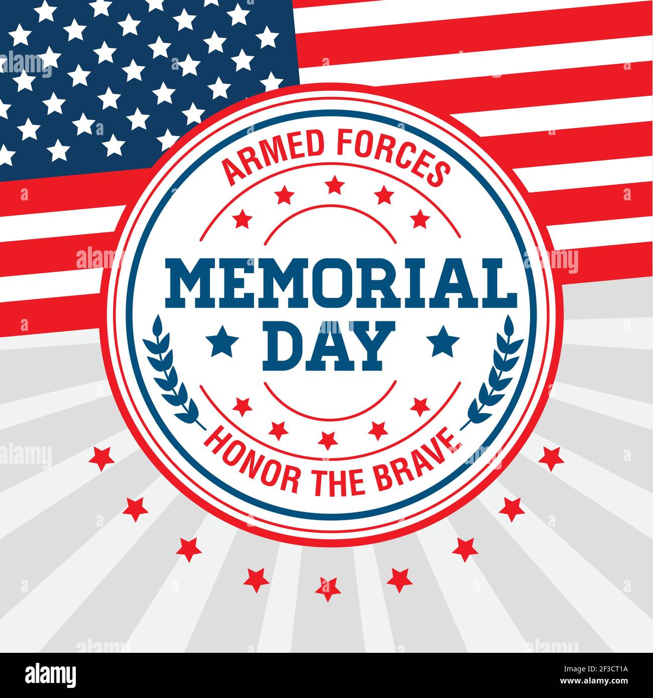 memorial day emblem Stock Vector Image & Art - Alamy