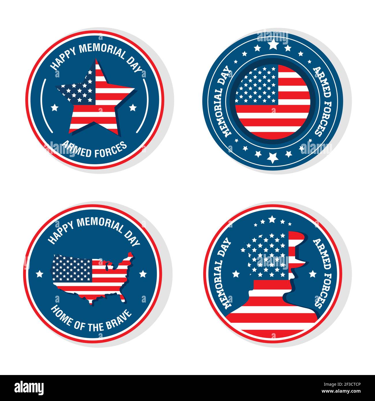 memorial day icons Stock Vector Image & Art - Alamy