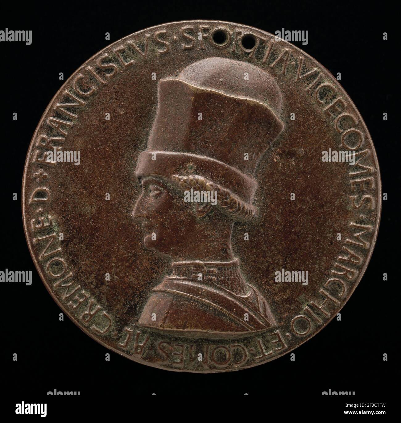 Francesco I Sforza, 1401-1466, 4th Duke of Milan 1450 [obverse], c ...
