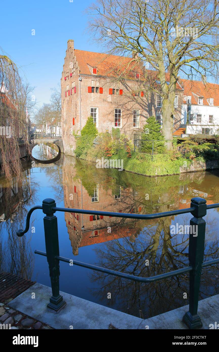 Reflections of Tinnenburg House, an impressive historic building (dated ...