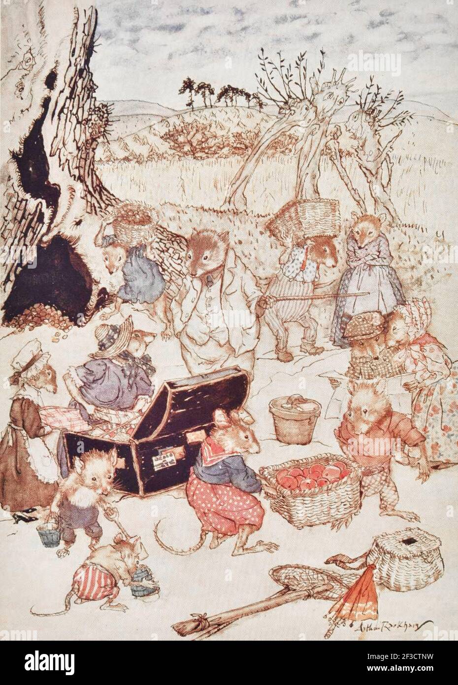 wind in the willows arthur rackham illustration Stock Photo - Alamy