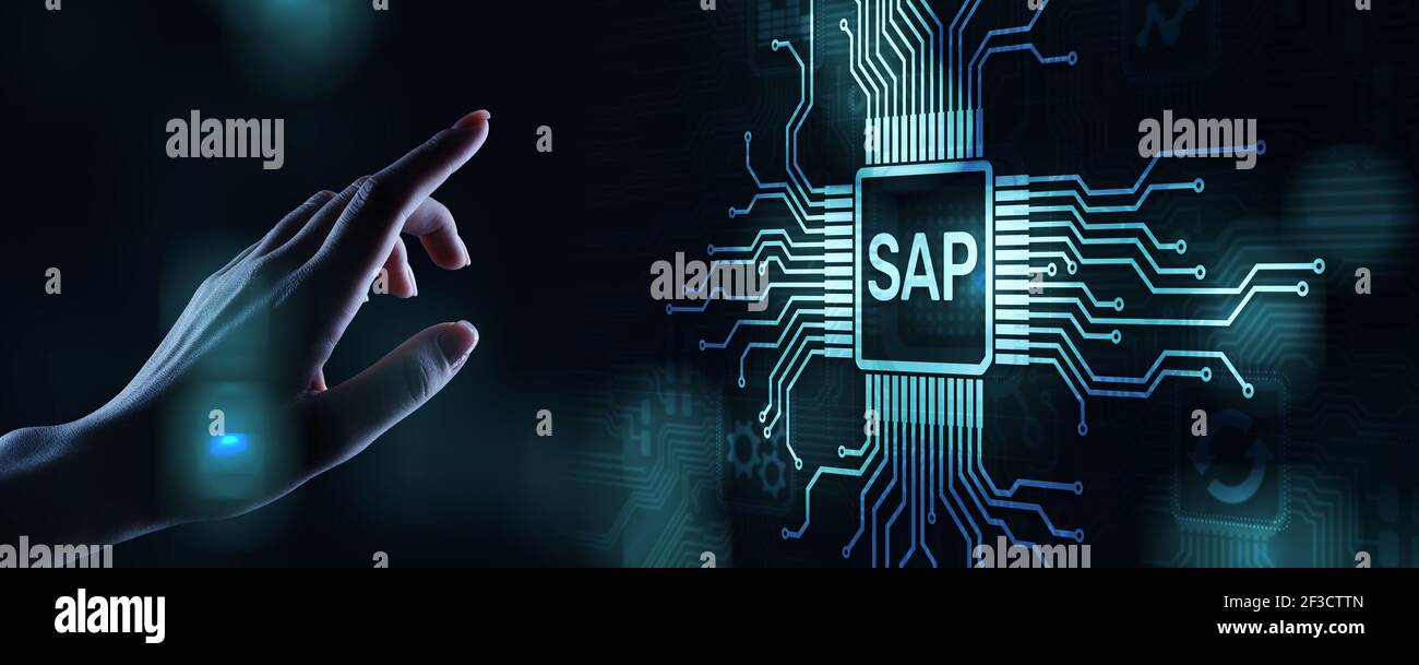 SAP - Business process automation software. ERP enterprise resources ...