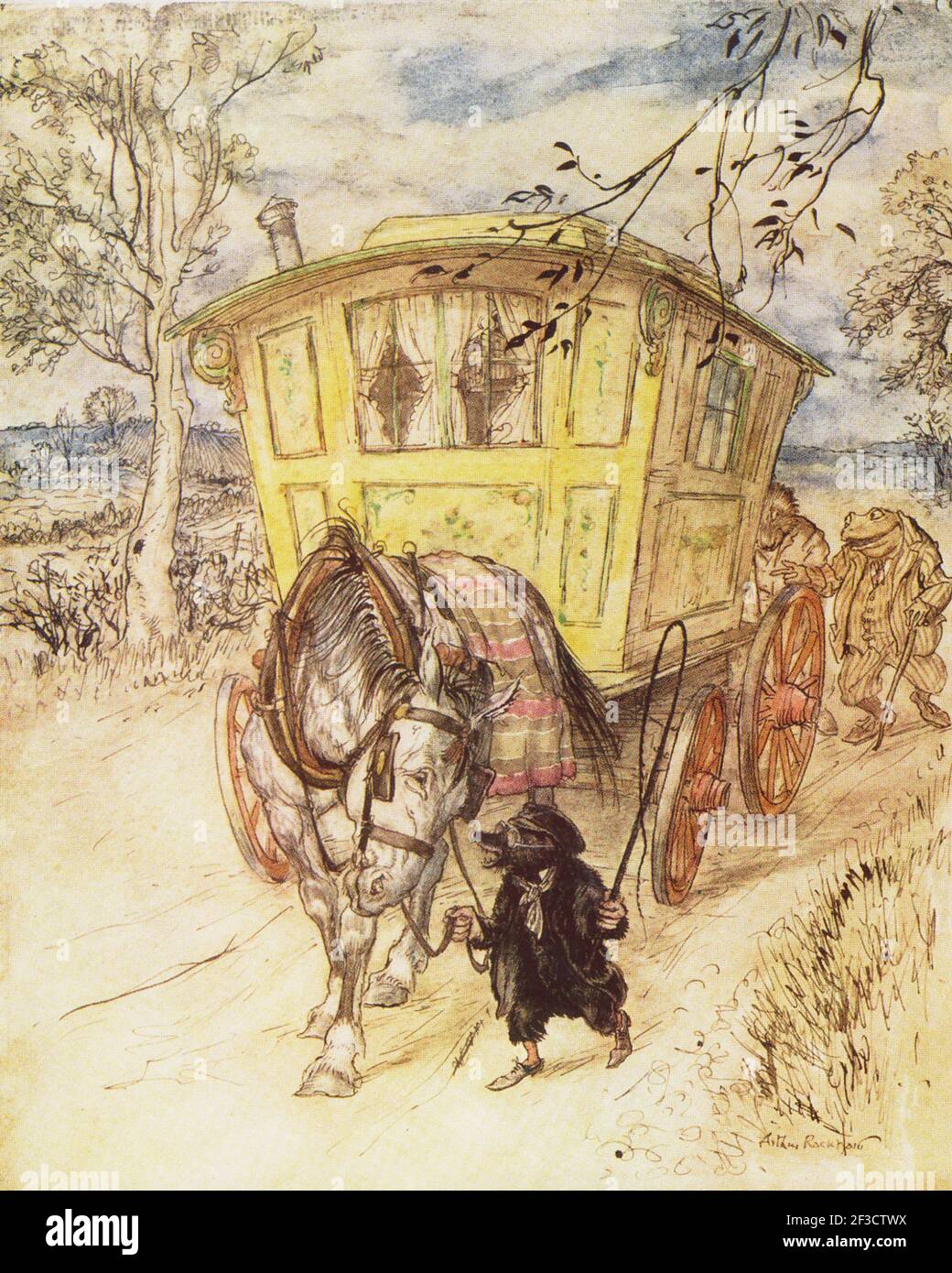 wind in the willows arthur rackham illustration Stock Photo - Alamy
