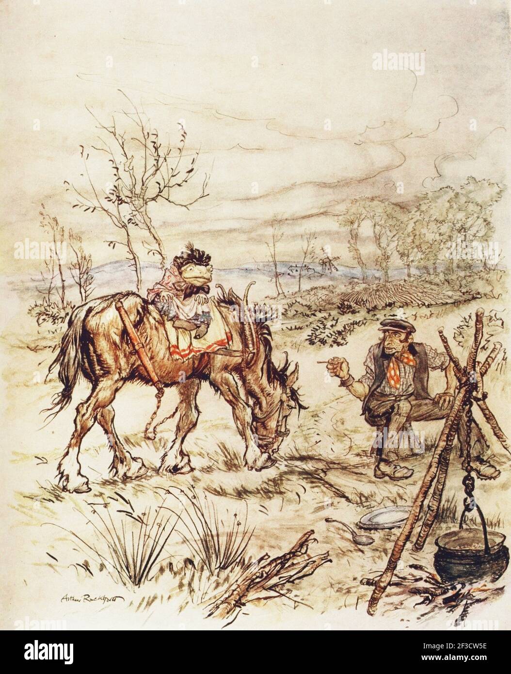 wind in the willows arthur rackham illustration Stock Photo - Alamy