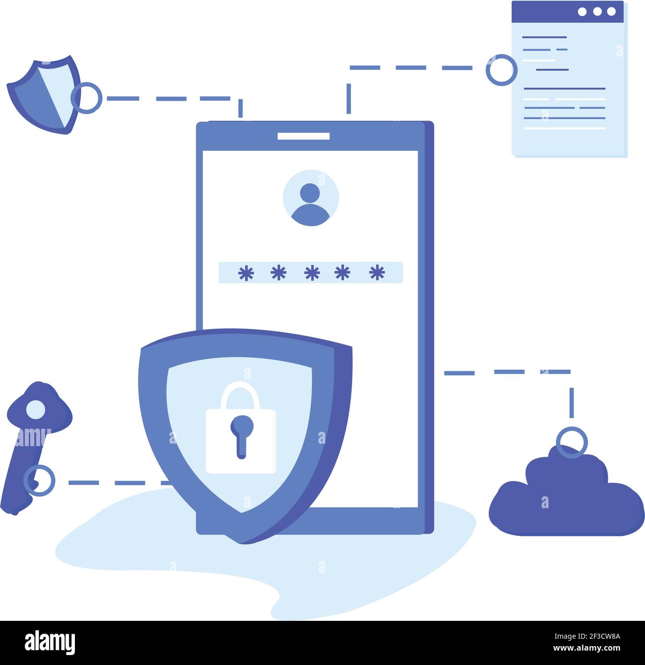 Flat design website banner of internet security, hacking, security ...