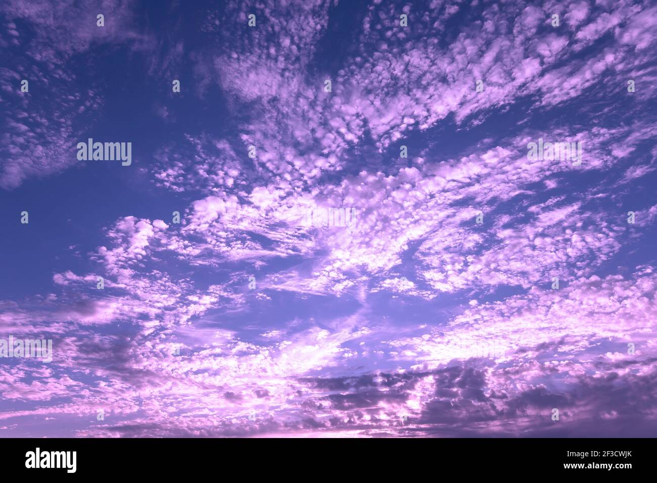 Ultraviolet sky with clouds (beautiful nature texture abstract ...