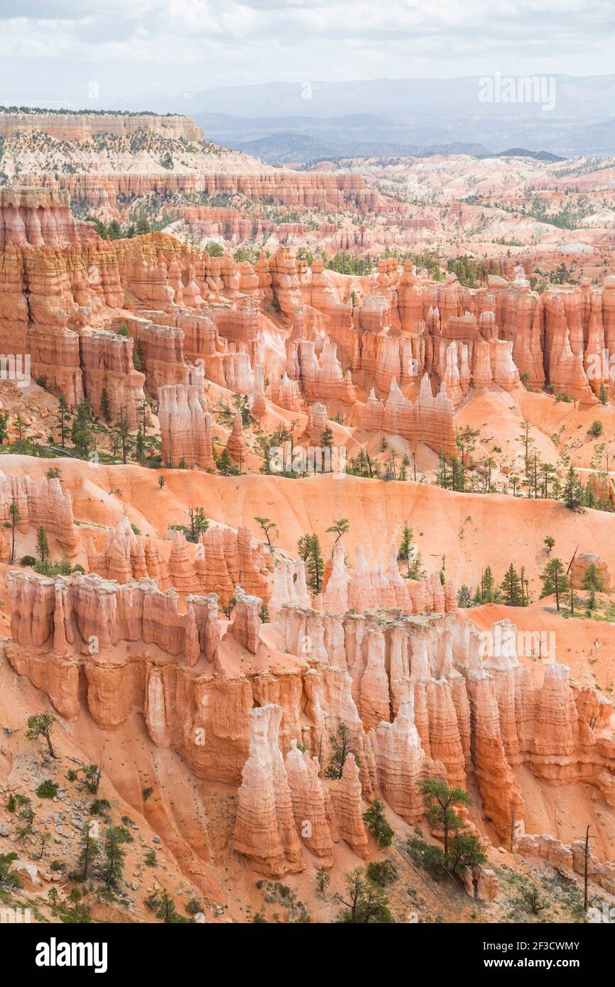 Byrce Canyon landscape, USA. Geology rock formations, aerial view of ...