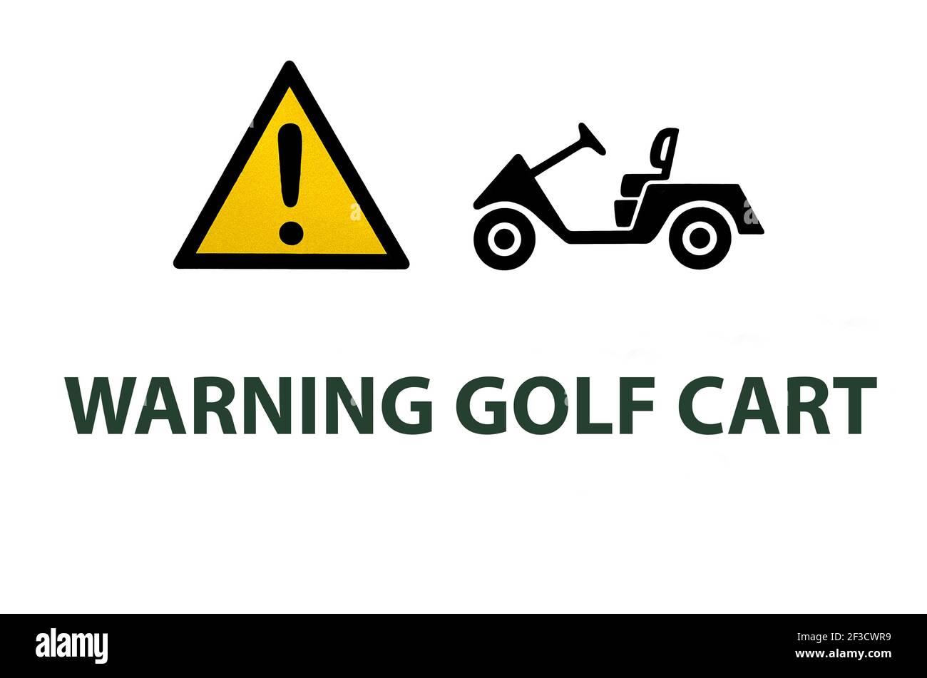 Warning Golf Cart Sign in Switzerland Stock Photo - Alamy