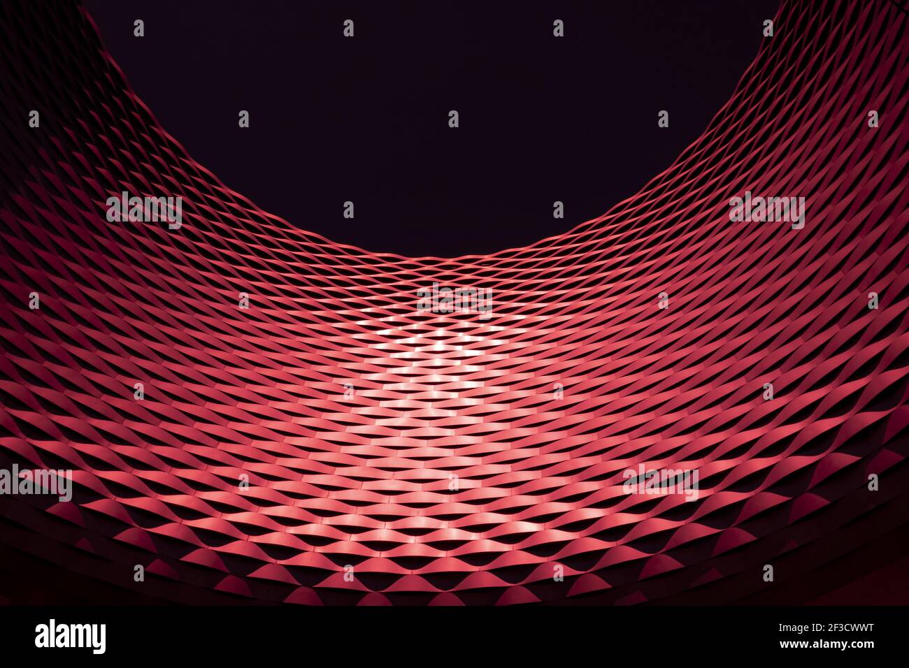 Modern Design on a Curve Shape Wall Stock Photo - Alamy