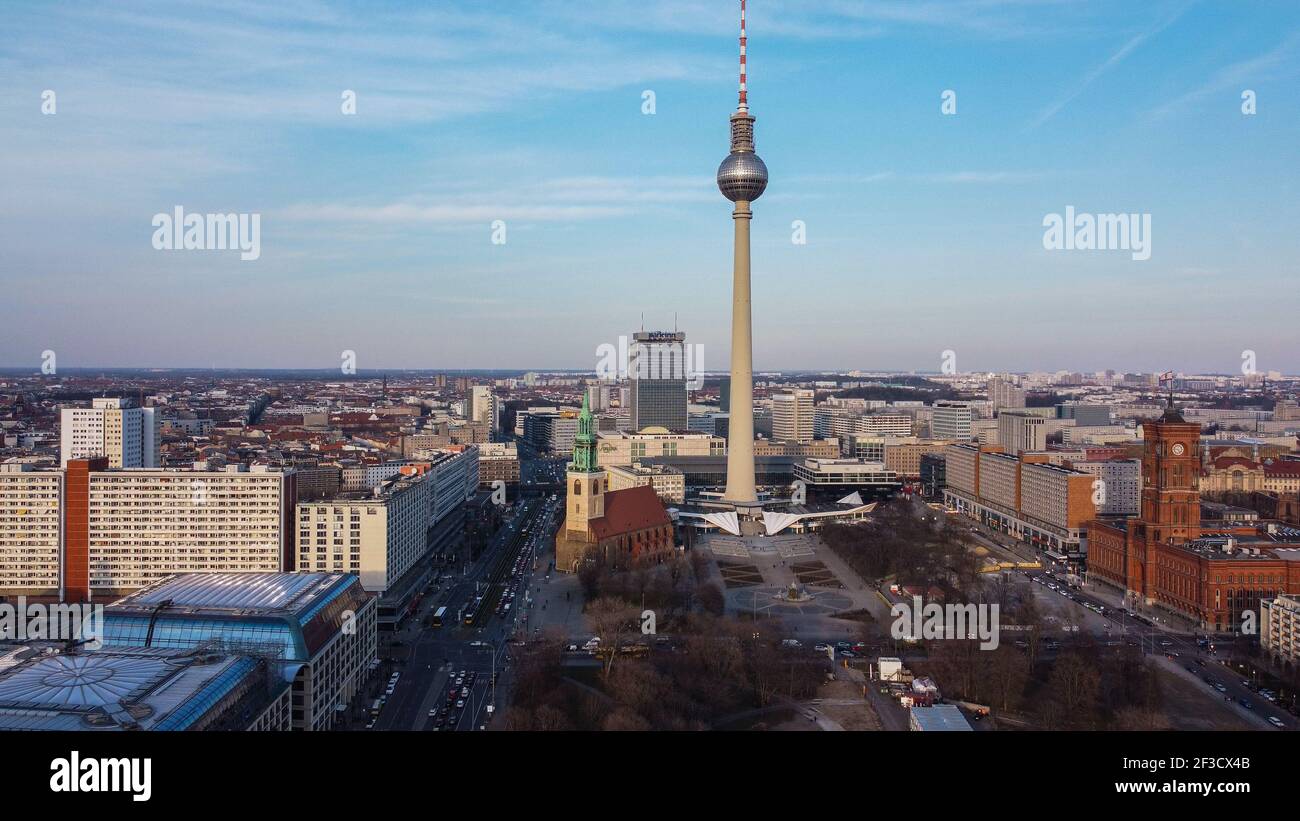 Beautiful city of Berlin from above - aerial view Stock Photo - Alamy