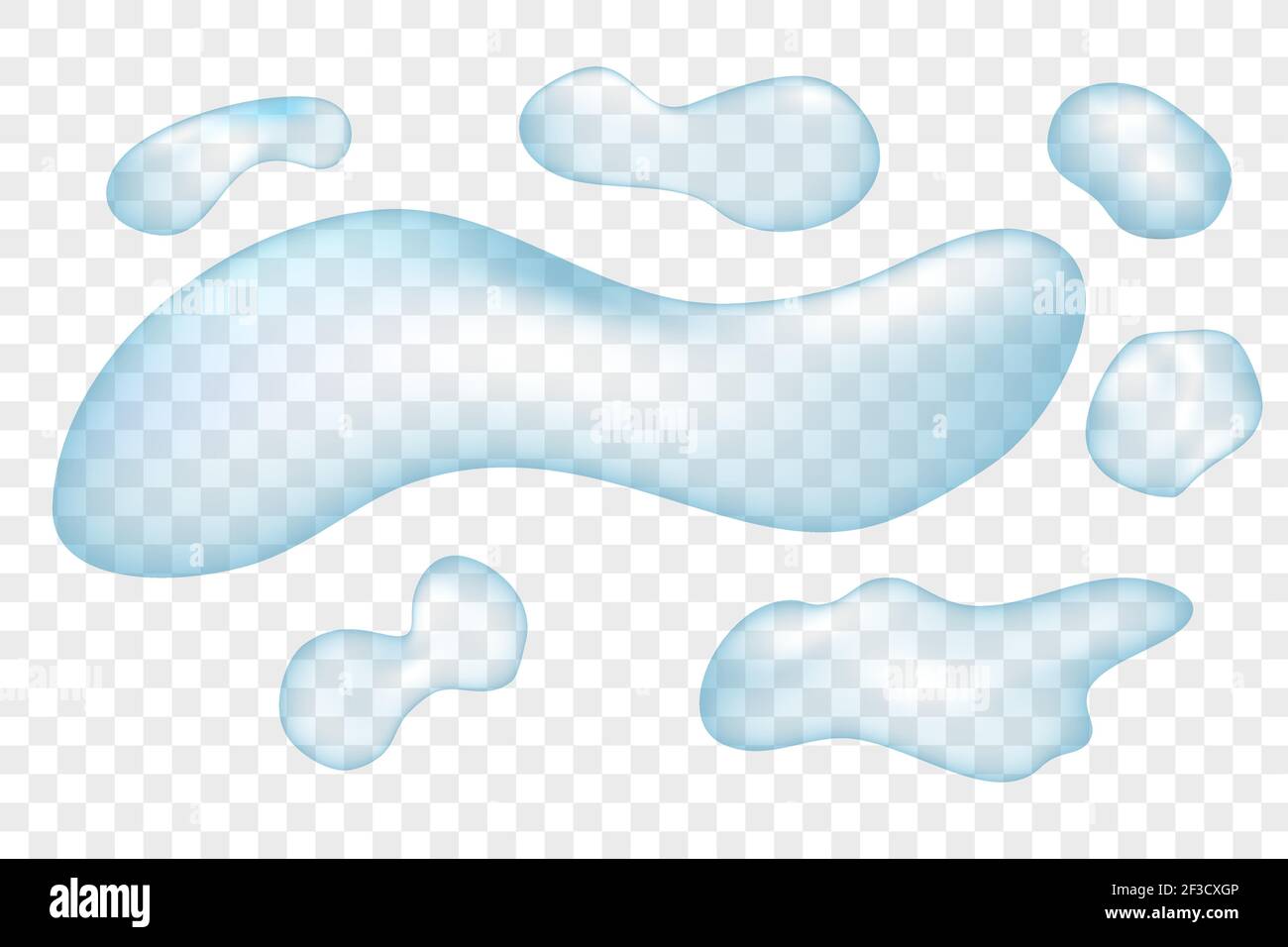 Realistic Spill Blue Pure Water, at Transparent Effect Background Stock ...