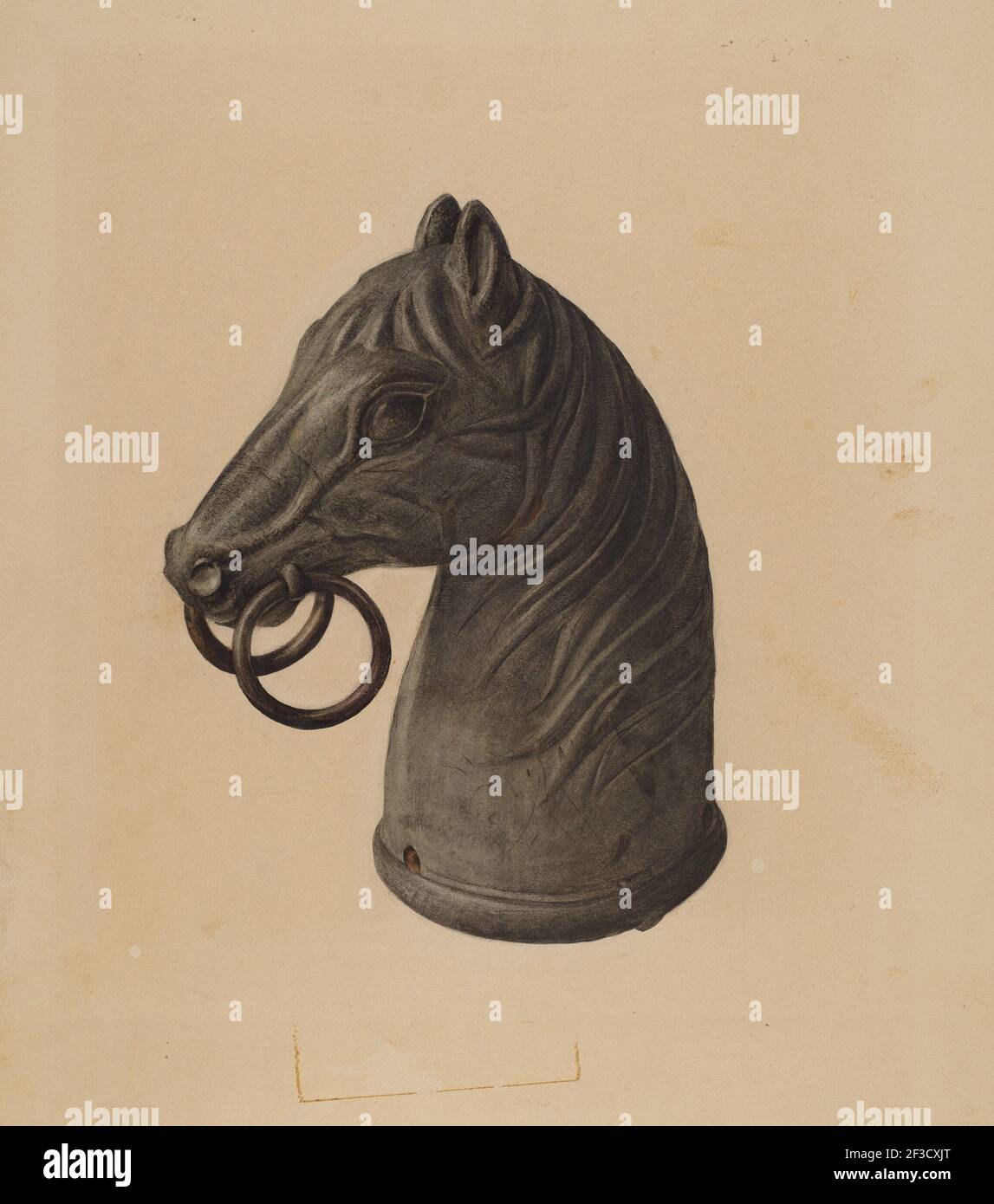 Hitching Post, c. 1940 Stock Photo - Alamy