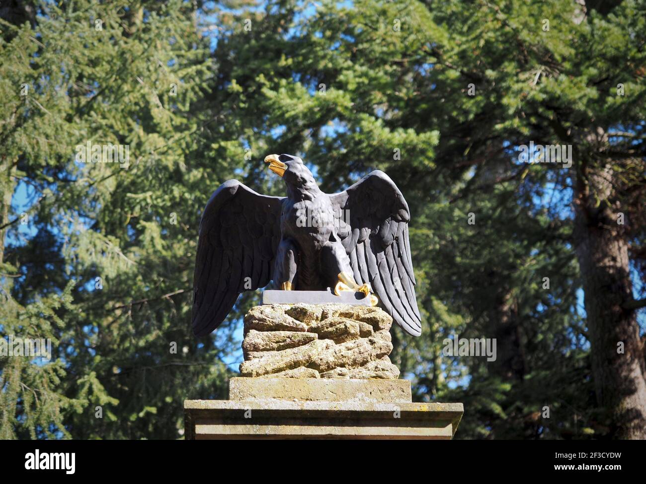 Potsdam, Germany. 03rd Mar, 2021. The eagle on the monument for the ...