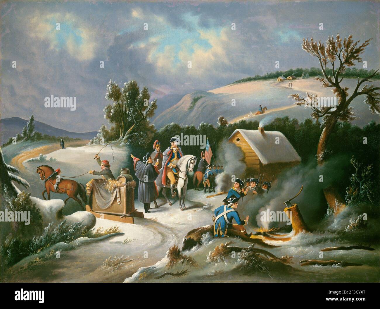 Washington at Valley Forge, mid 19th century Stock Photo - Alamy