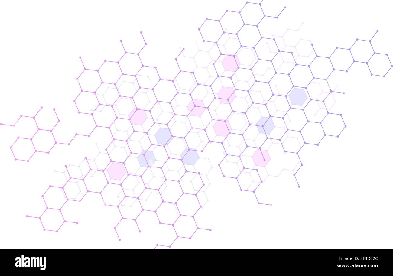 Abstract gradient connection hexagon background. Vector illustration ...