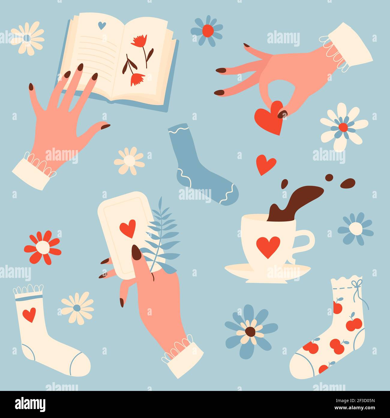 Vintage romantic illustration Stock Vector Images - Alamy