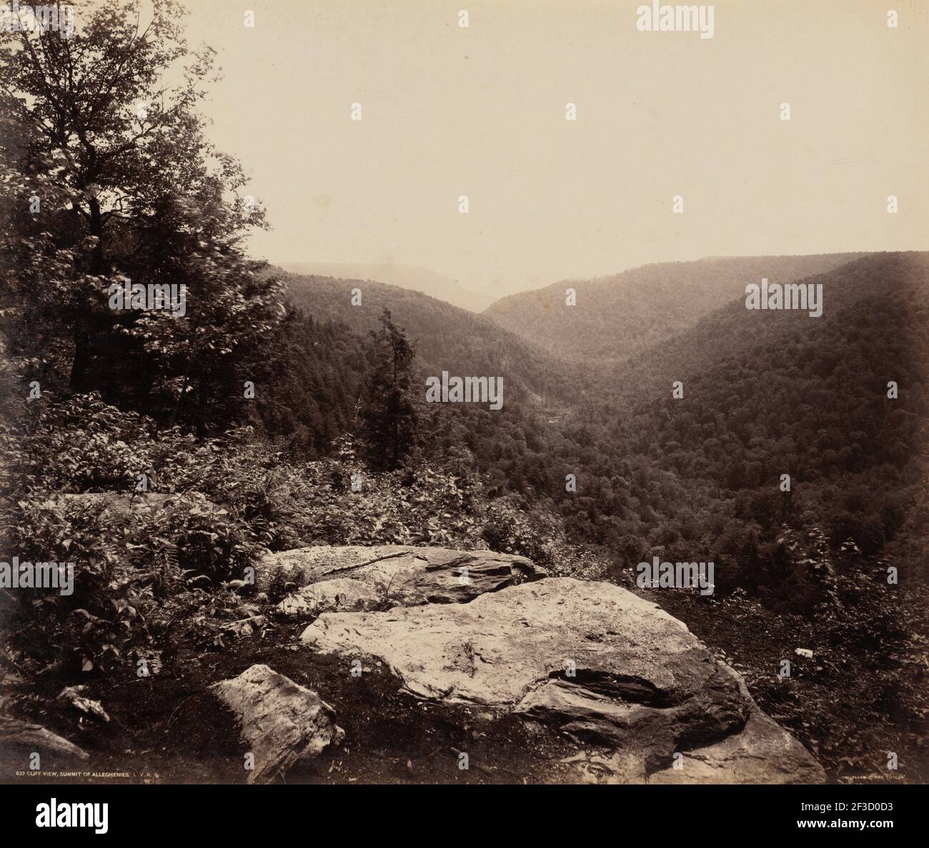 Cliff View, Summit of Alleghenies, c. 1895 Stock Photo - Alamy