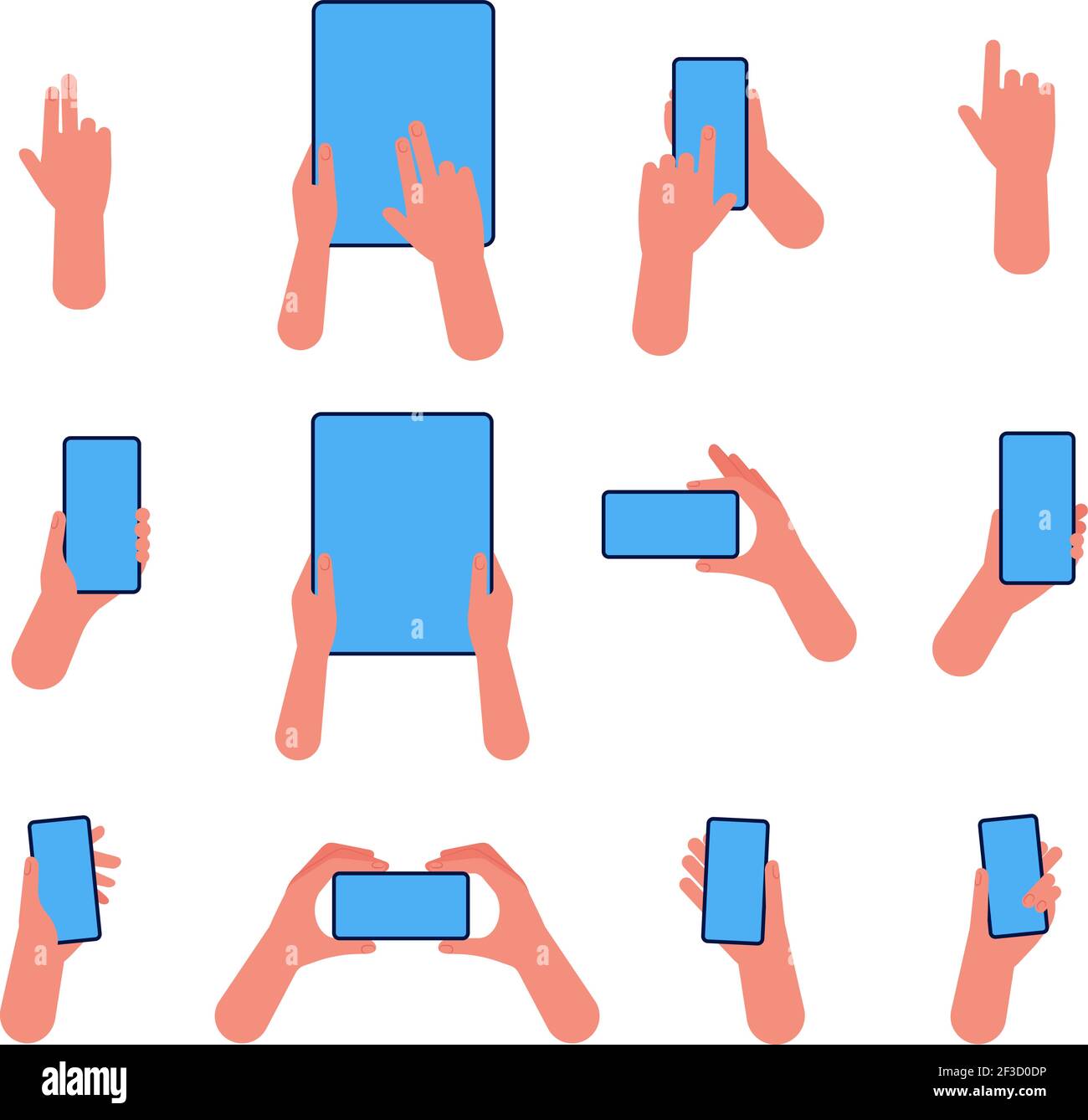Hold phone Stock Vector Images - Alamy