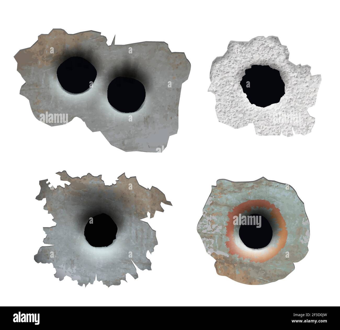 Bullet hole. Crush damaged crack glass from gun smashes pieces broken ...