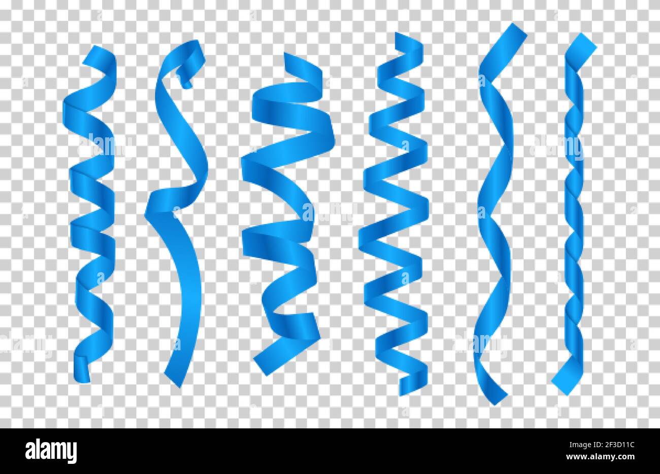 Blue silk ribbons. Satin ribbons vector collection Stock Vector Image ...