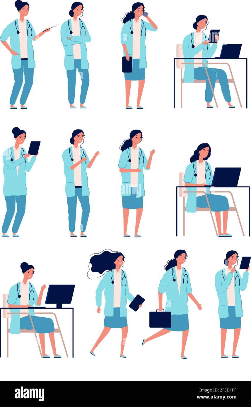 Female doctor. Woman medical worker health manager good specialist ...