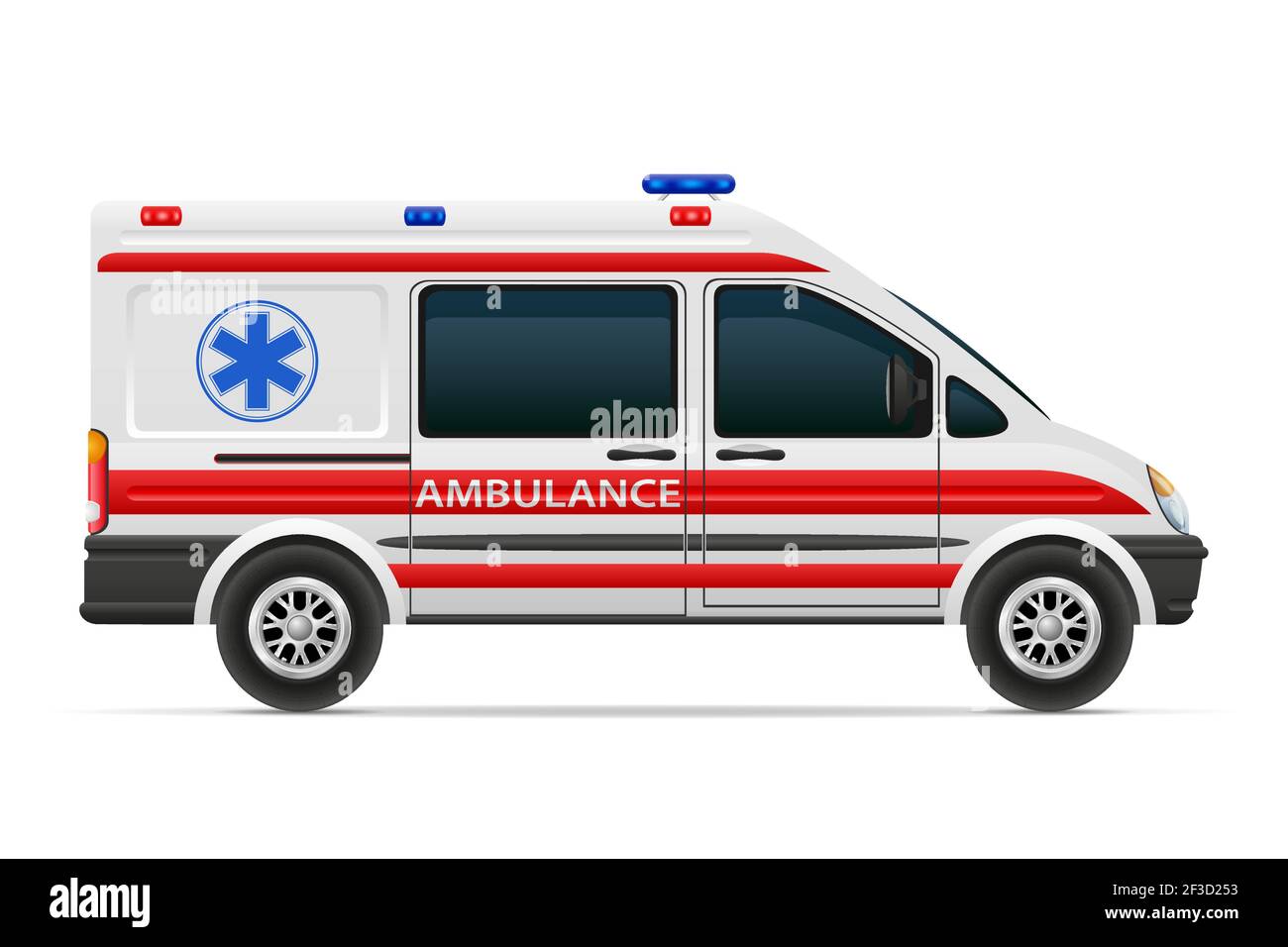 ambulance car medical vehicle vector illustration isolated on white ...