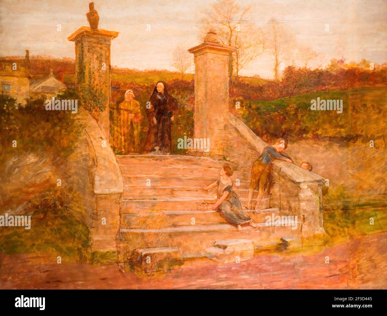 Old gate oil painting hi-res stock photography and images - Alamy