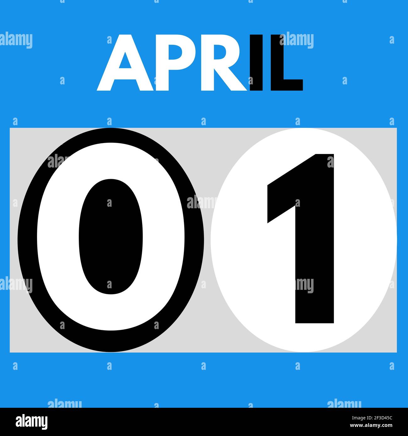 April 1 . Modern daily calendar icon .date ,day, month .calendar for ...