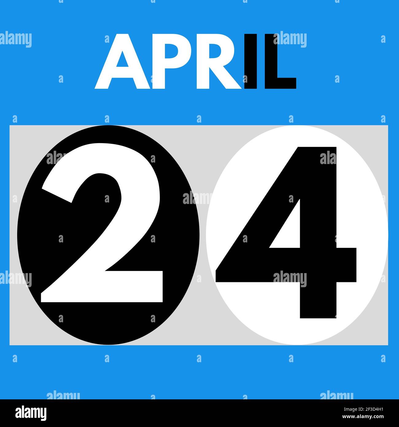 April 24 . Modern daily calendar icon .date ,day, month .calendar for ...