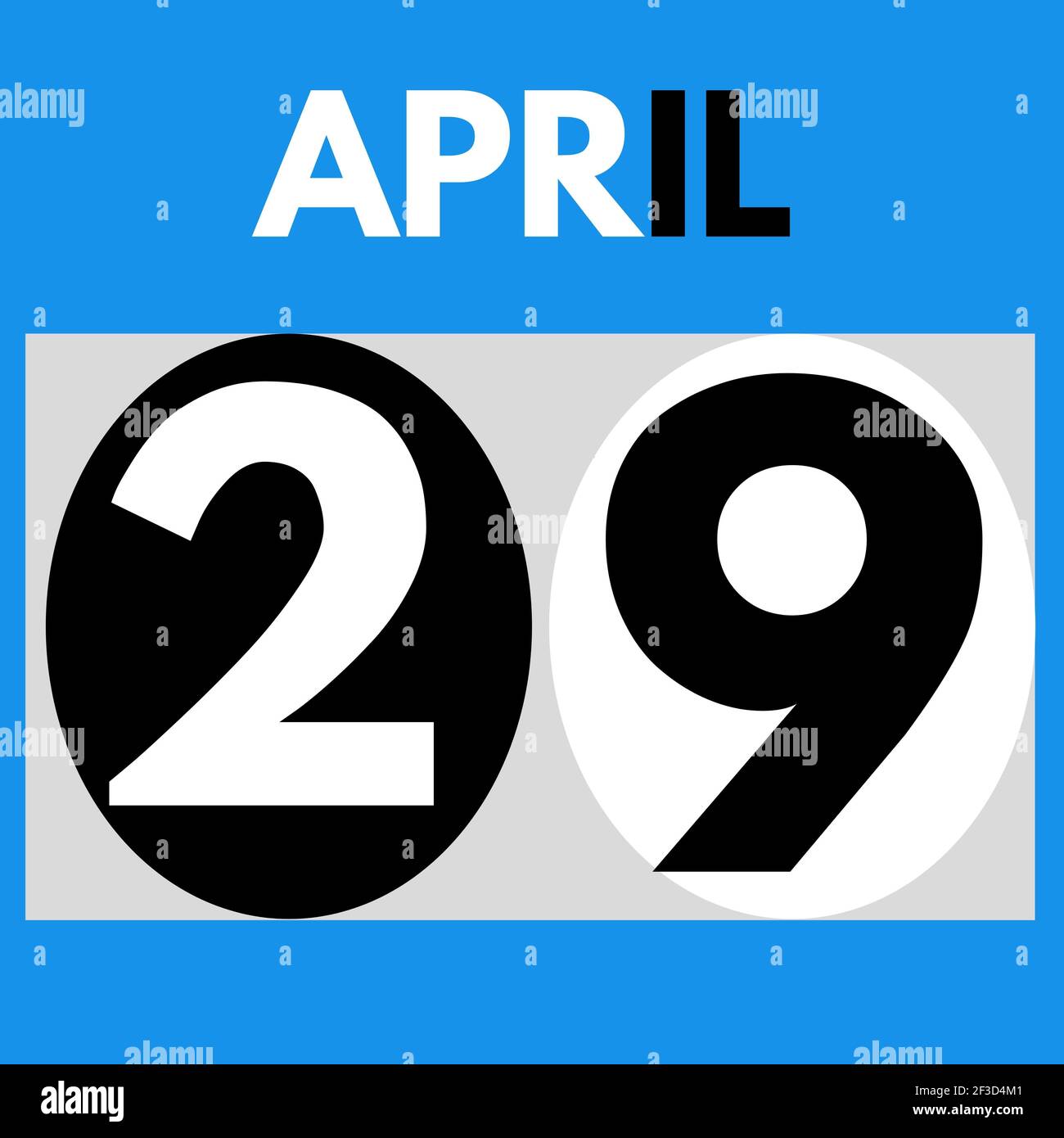 April 29 . Modern daily calendar icon .date ,day, month .calendar for ...